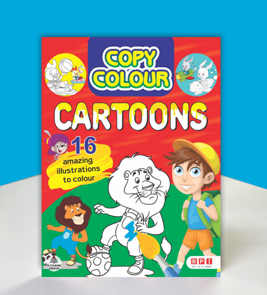 Copy Colour Cartoons – Copy Colouring Book for Kids (Age 3–6) – BPI ...